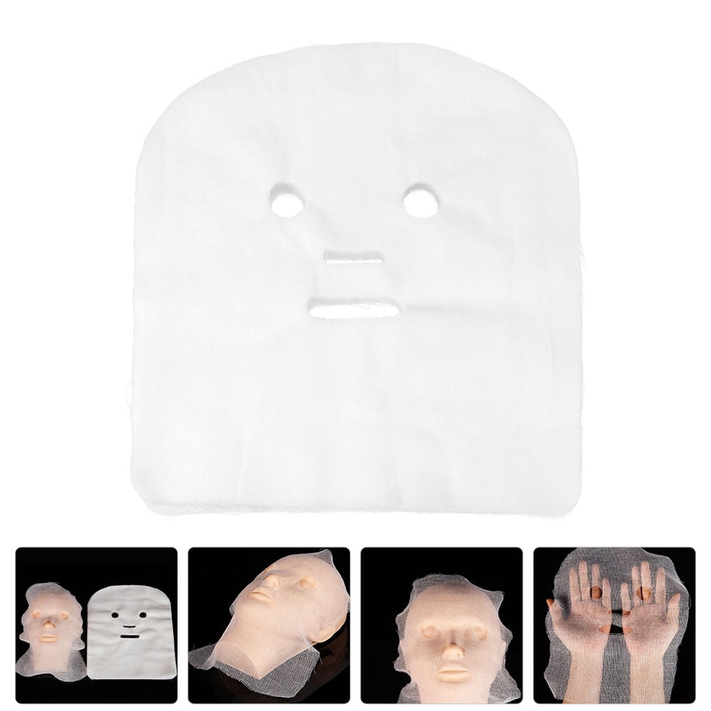 HEMOTON 100 Pcs Skin Face Mask Care Gauze Facial Material Sheets ...