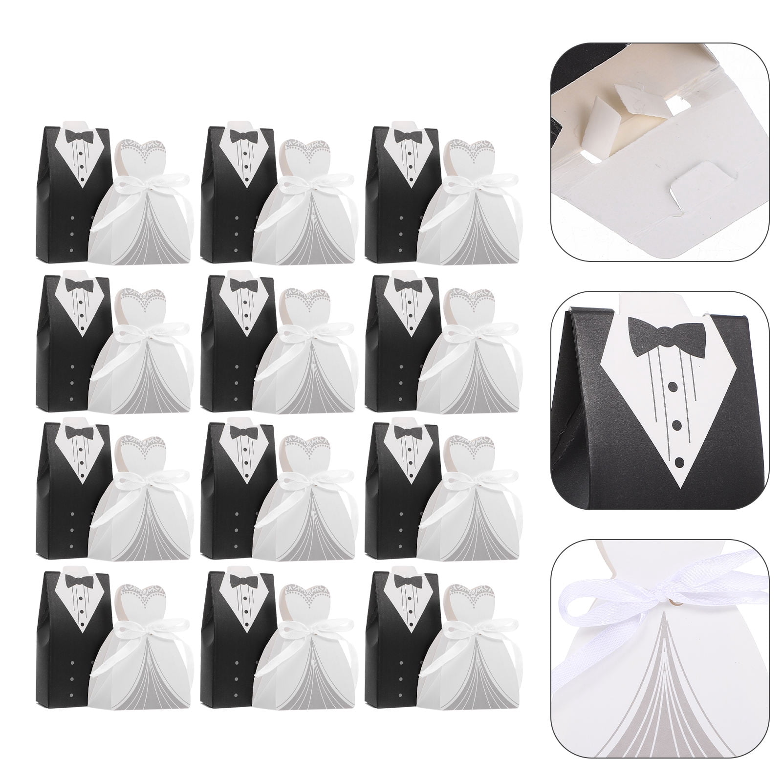 Hytrove Party Favor Containers White Cardboard For Birthdays 100Pcs 3 ...
