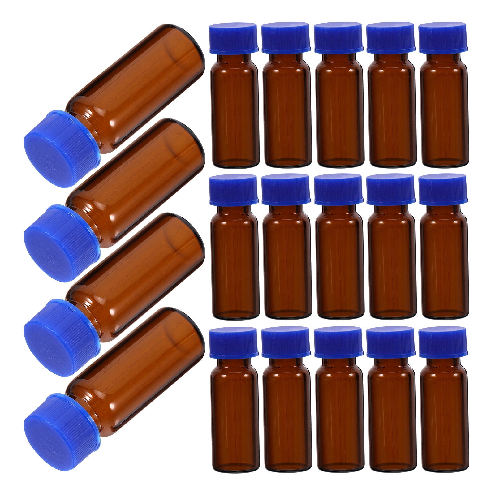 HEMOTON 100 Pcs Test Tubes with Lids Small Powder Bottles Vial ...