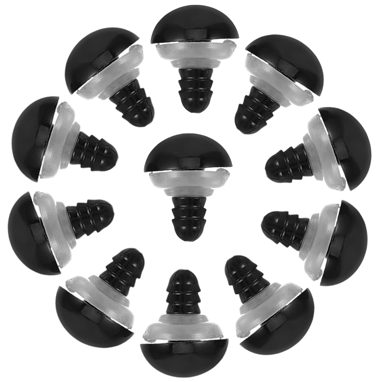 HEMOTON 100 Sets Colored Stuffed Animal Toy Eyes with Self Adhesive ...