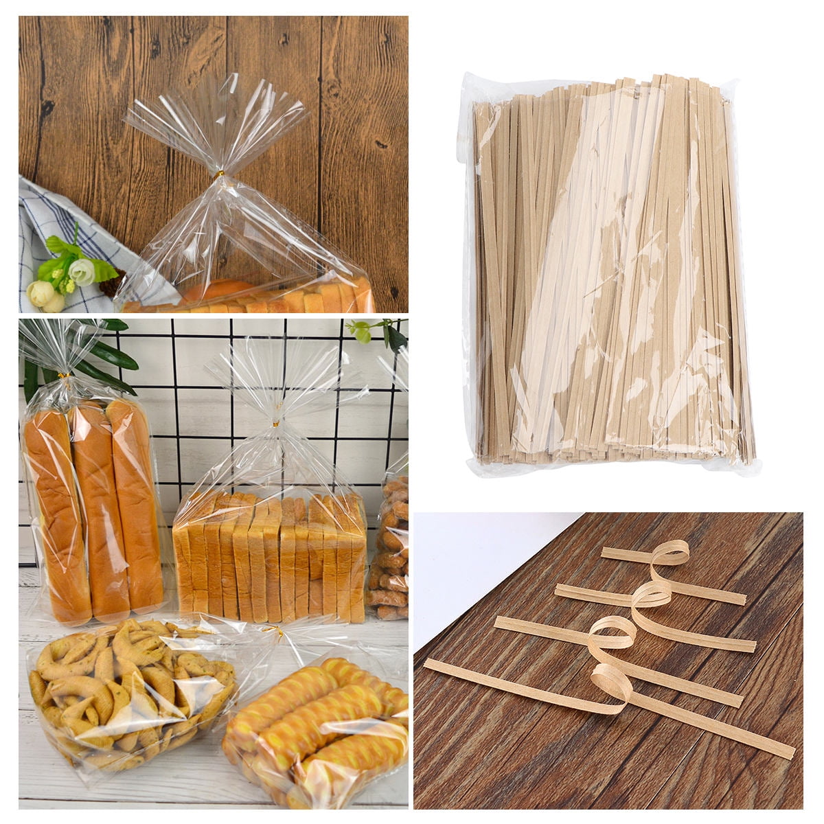 HEMOTON 1000 Pcs Birthday Wrapping Paper Lollipop Ties Food Packing ...