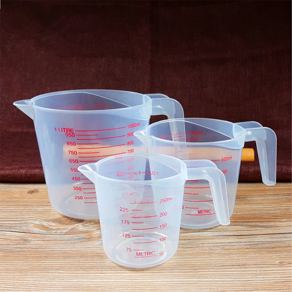 HEMOTON 1000ml Liquid Measuring Cups Plastic Volumetric Beaker Baking ...