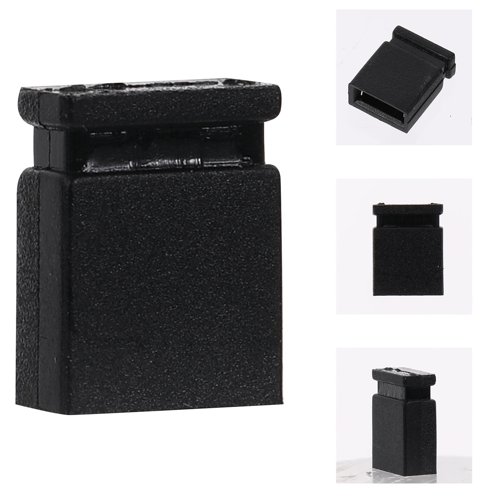 HEMOTON 1000pcs Black Plastic Jumper for Computer Circuit Board Connection with Standard Pin ...