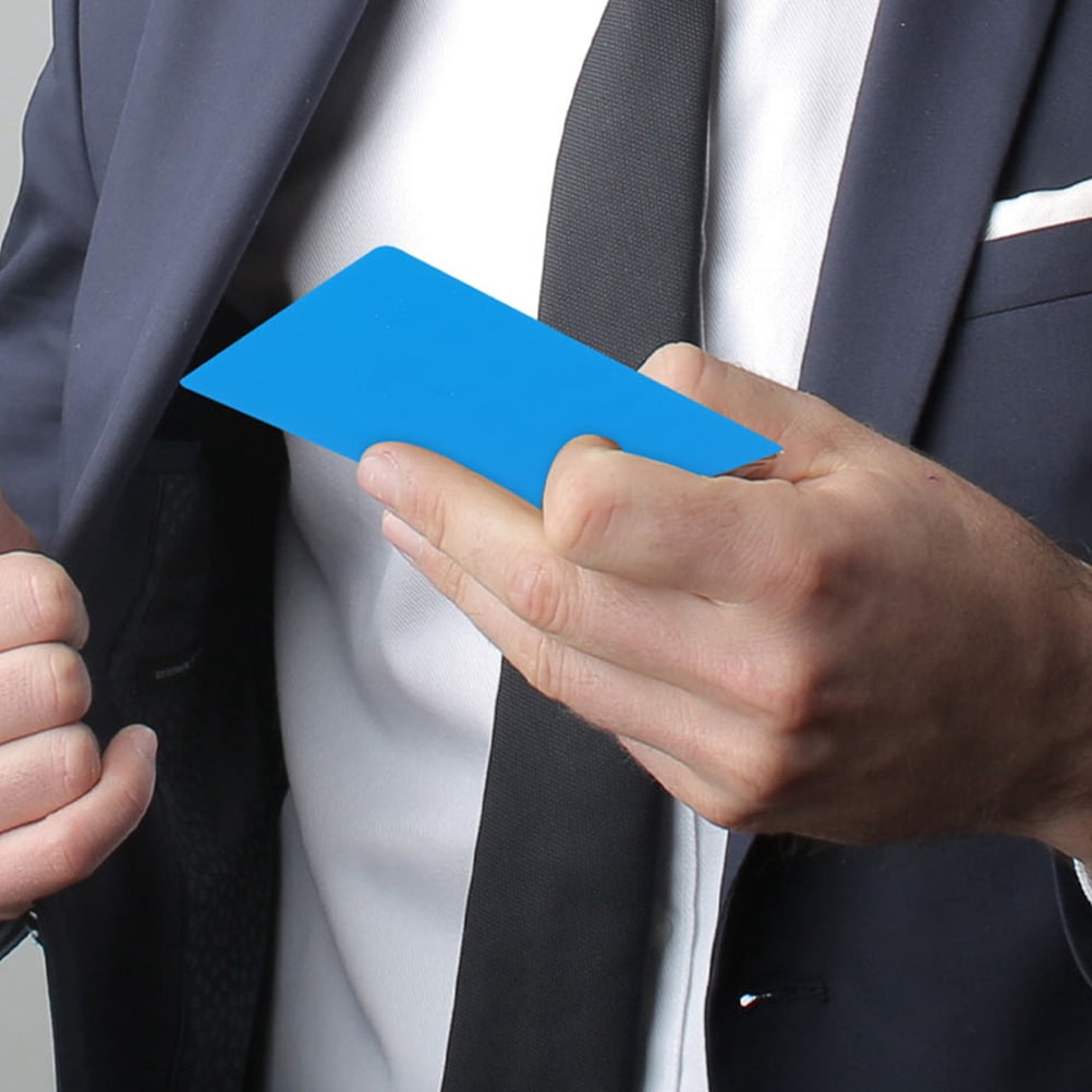 HEMOTON 100Pcs Engraved Business Cards Metal Name Cards Blank Metal ...