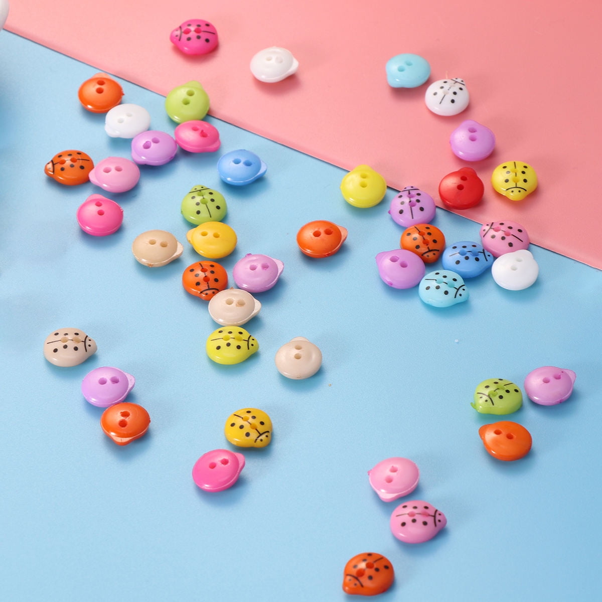 Phenofice Resin Ladybug Buttons for Sewing and Crafting 100Pcs ...
