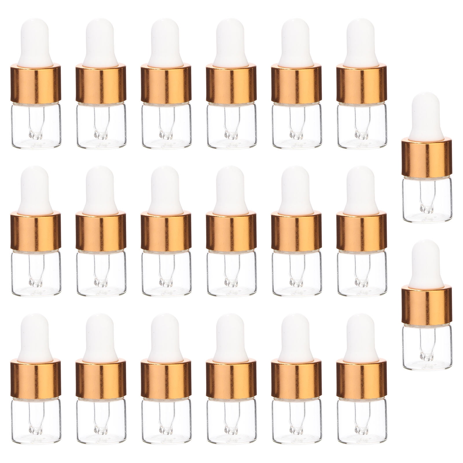 HEMOTON 100pcs 1ML Essential Oil Glass Bottles Empty Dispenser ...