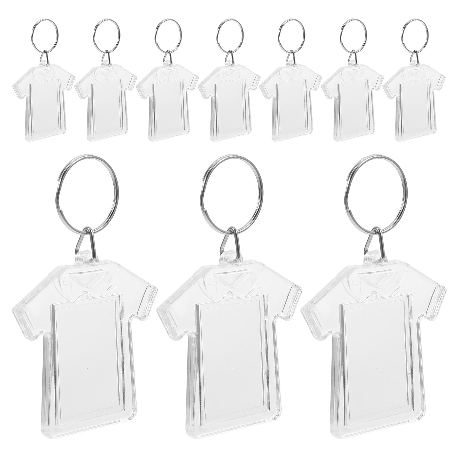 HEMOTON 100pcs Acrylic Picture Frame Keychain Clothing Shaped Blanks ...
