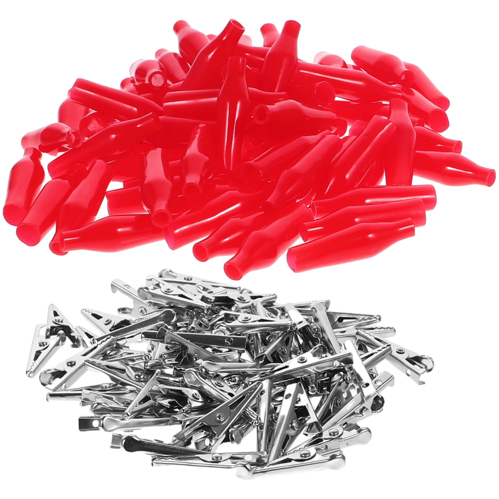 HEMOTON 100pcs Alligator Testing Clamps Electrical Test Leads Alligator ...