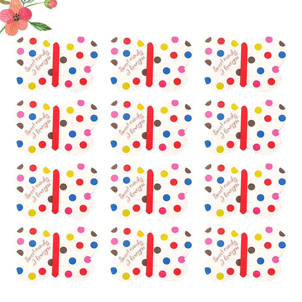HEMOTON 100pcs DIY Lollipop Paper Cards Kids Party Candy Packaging ...