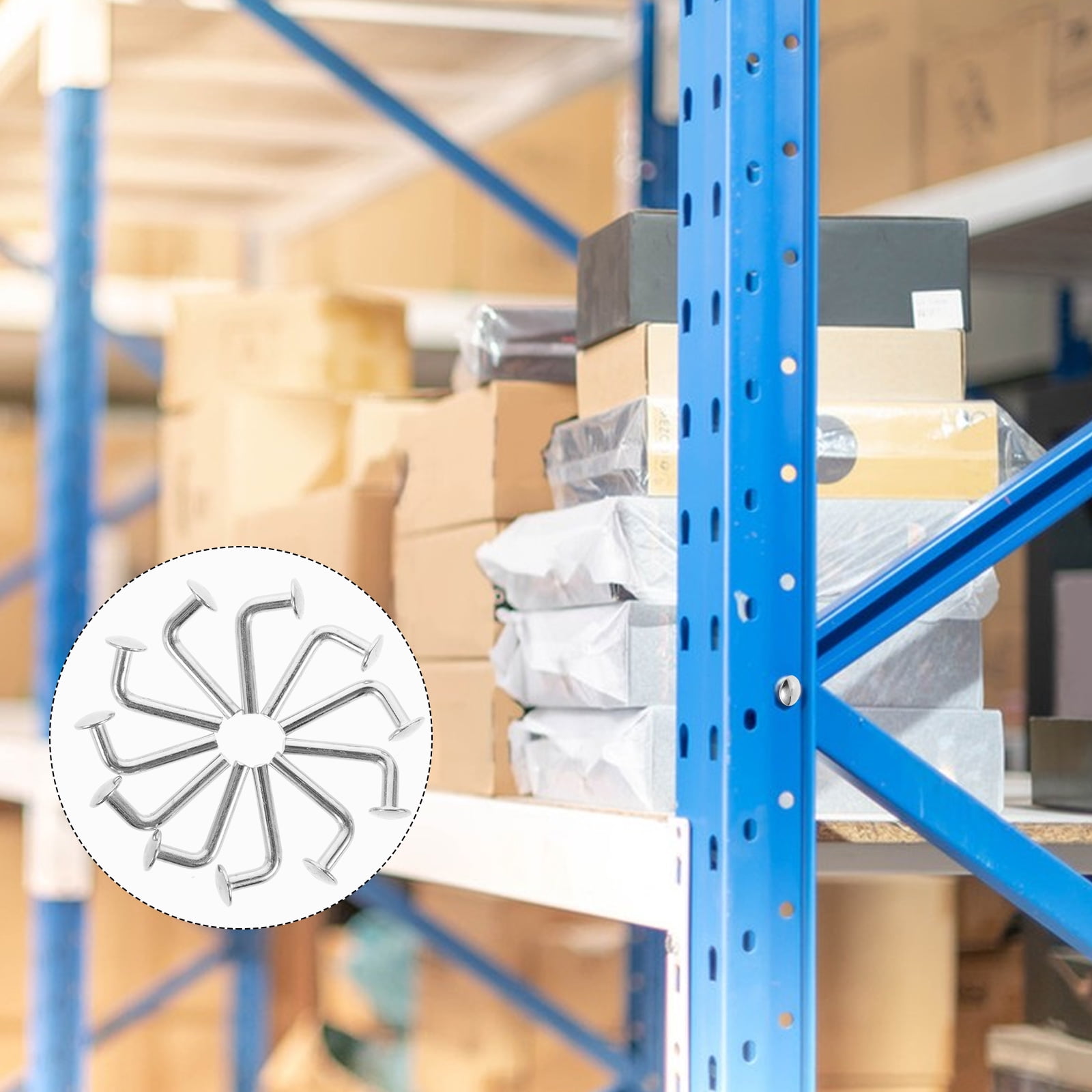 HEMOTON 100pcs Drop Lock Pins Pallet Rack Clips Iron Safety Clip Bolts Pallet Racking Safety Pin ...