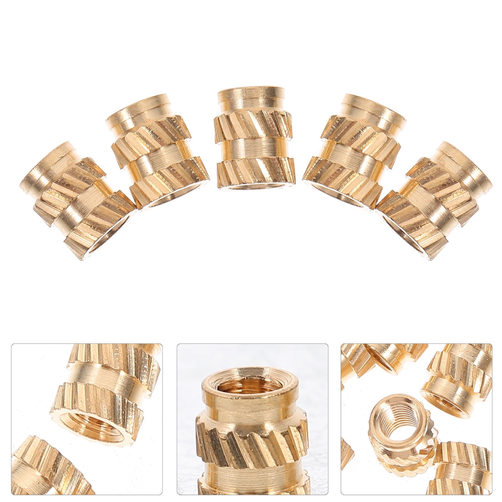 HEMOTON 100pcs Heat Set Insert Thread Knurled Nut Female Thread Heat ...