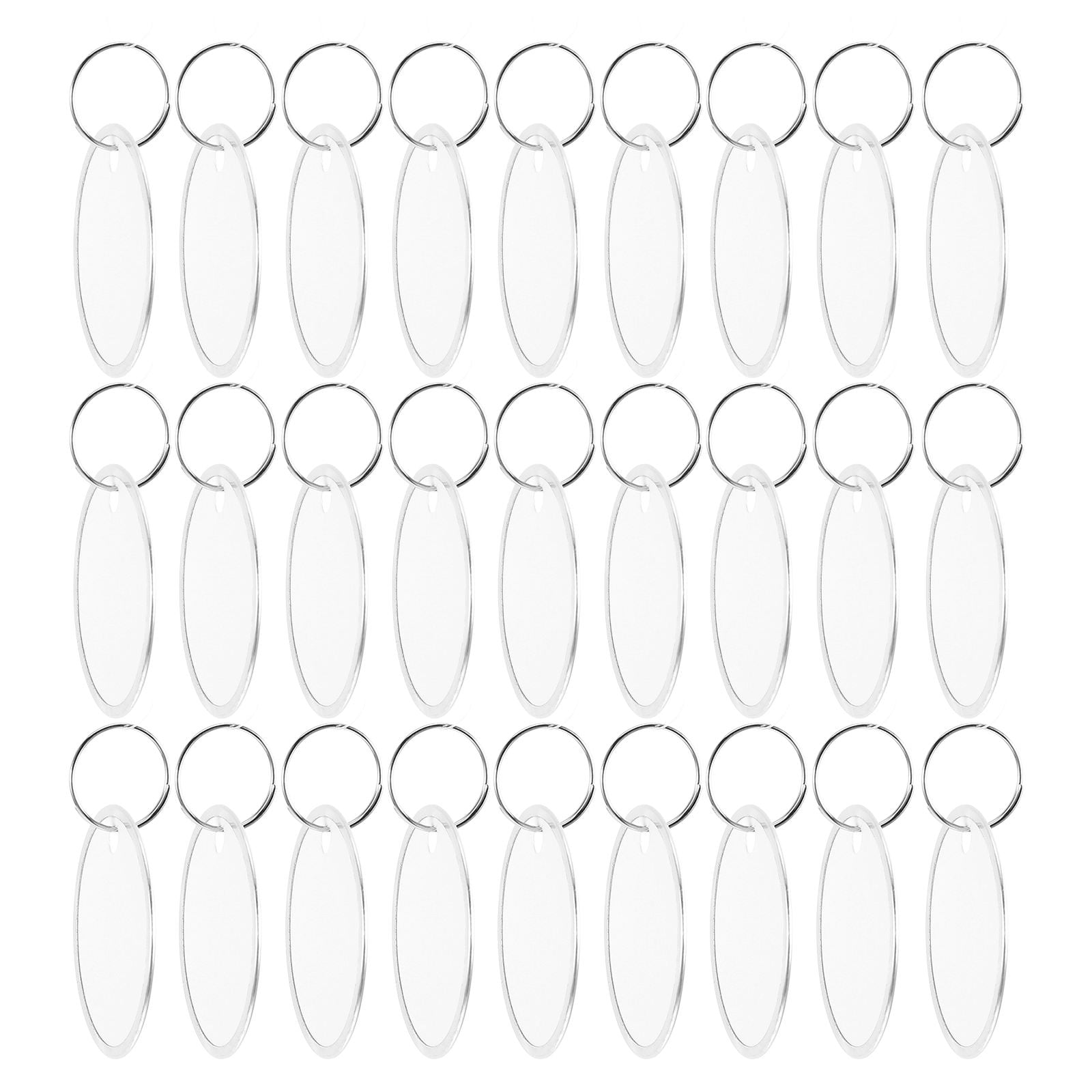HEMOTON 100pcs Metal Rimmed Key Tags Round Paper Tags With Split Rings ...