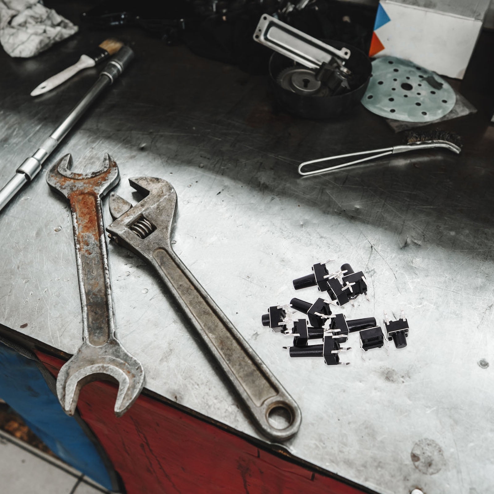 HEMOTON 100pcs Micro Switches Tactile Push Button Switch Momentary Push ...