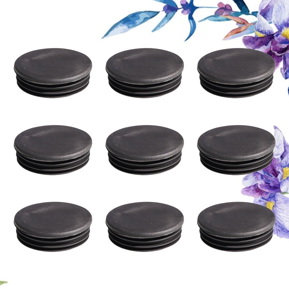 HEMOTON 10PCS 60mm Round Plug Stopper Plastic Tube Block Furniture ...