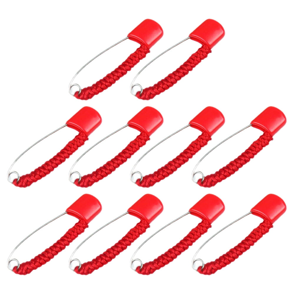 HEMOTON 10Pcs U Shaped Groove Plastic Safety Pins For Diapers Everyday ...