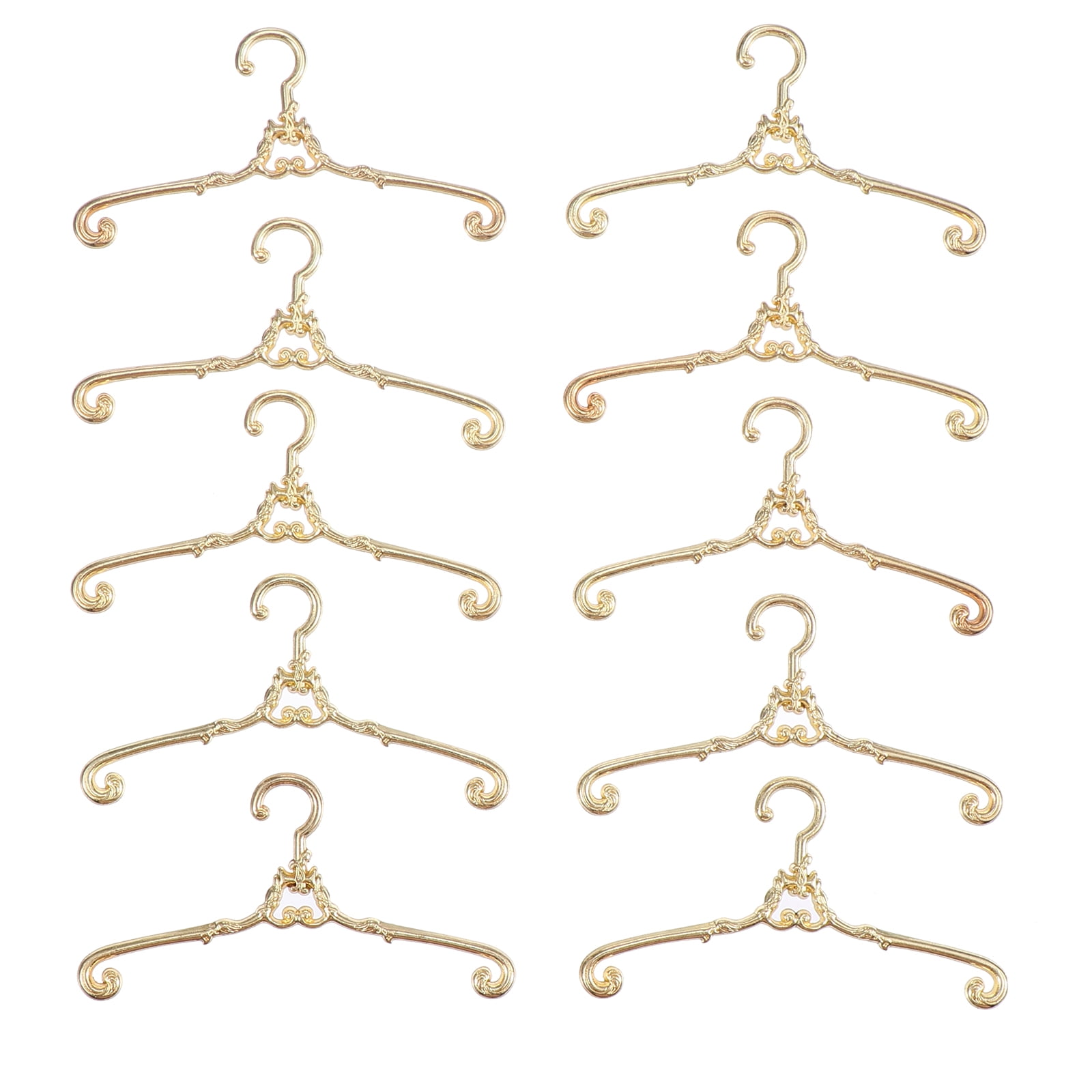 HEMOTON 10pcs Alloy Hangers Small Hangers Mini Hangers for Mini Retro ...