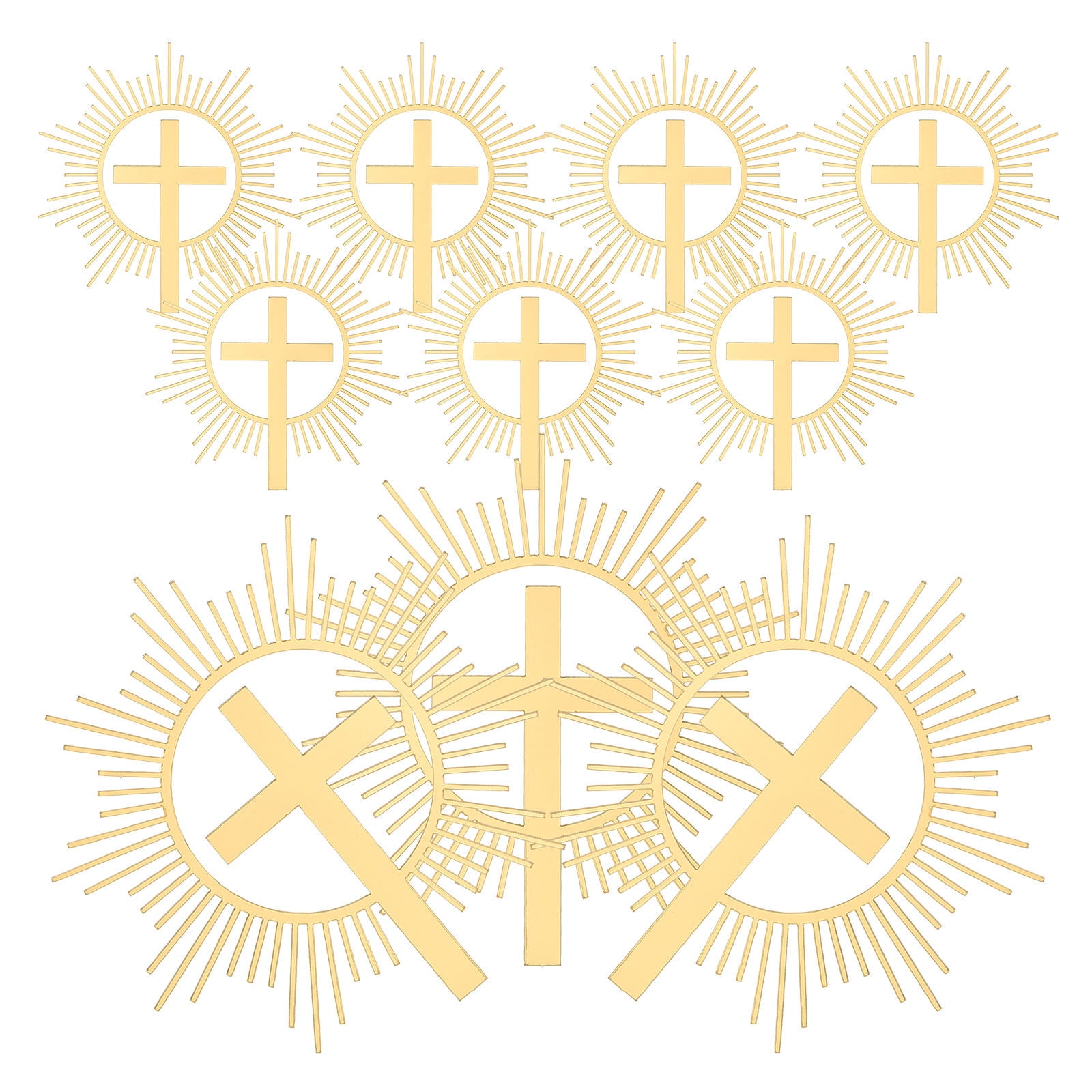 HEMOTON 10pcs Cross Dessert Toppers Dessert Cake Toppers Baptism Party ...