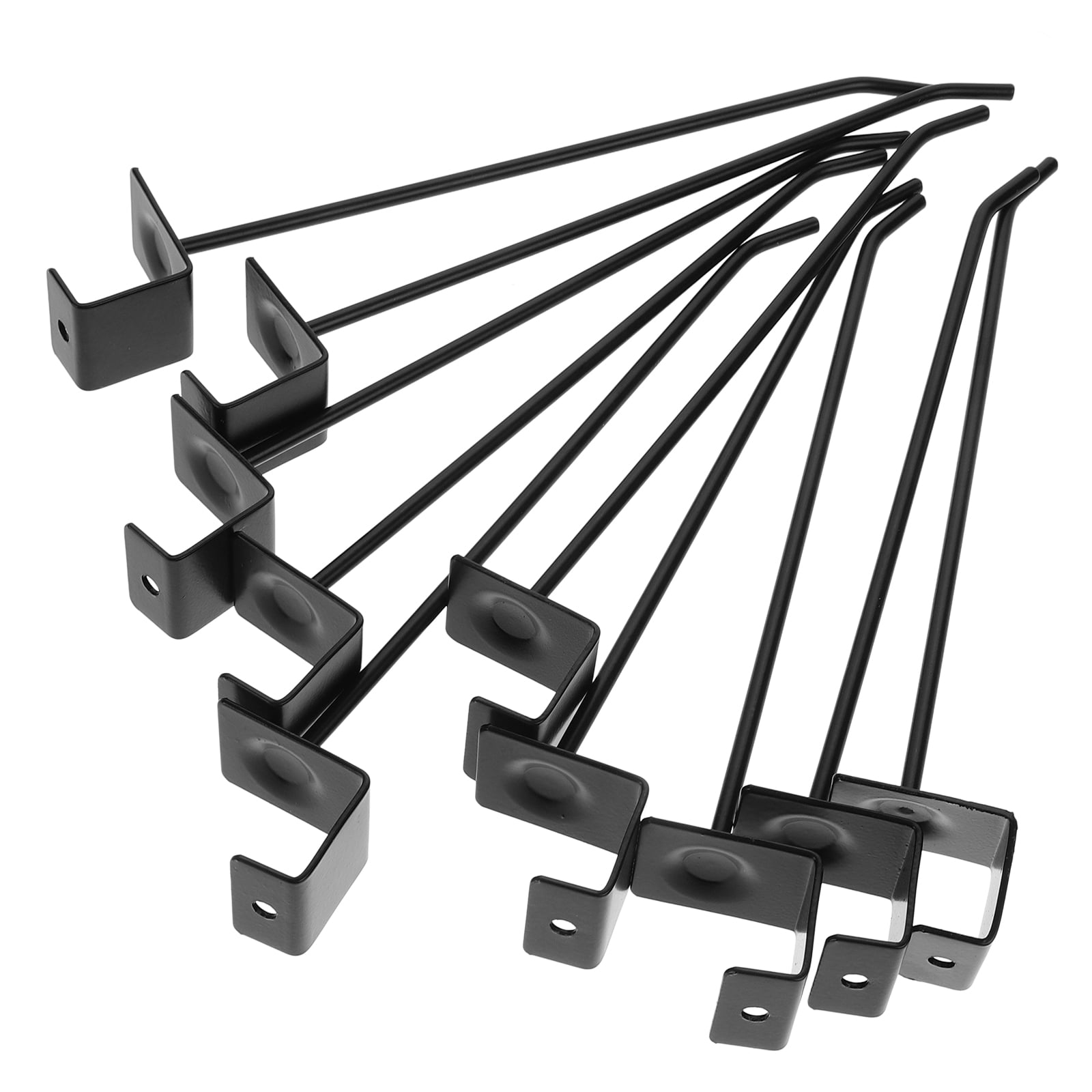 HEMOTON 10pcs Display Hooks Metal Panel Hooks Heavy Duty Tube Hooks ...