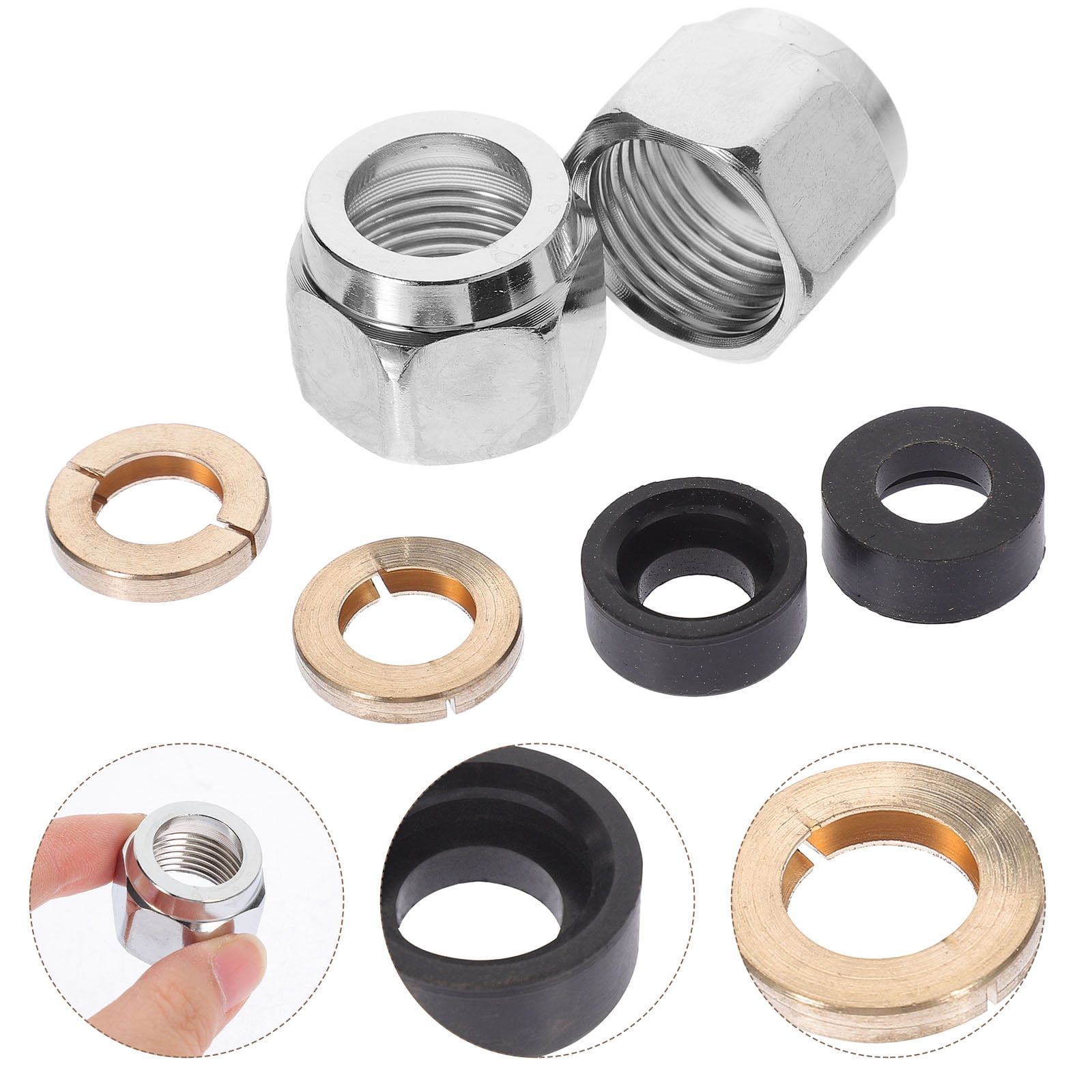 HEMOTON 10pcs Flare Fittings Tube Nut Caps Thread Flare Cap Gas ...