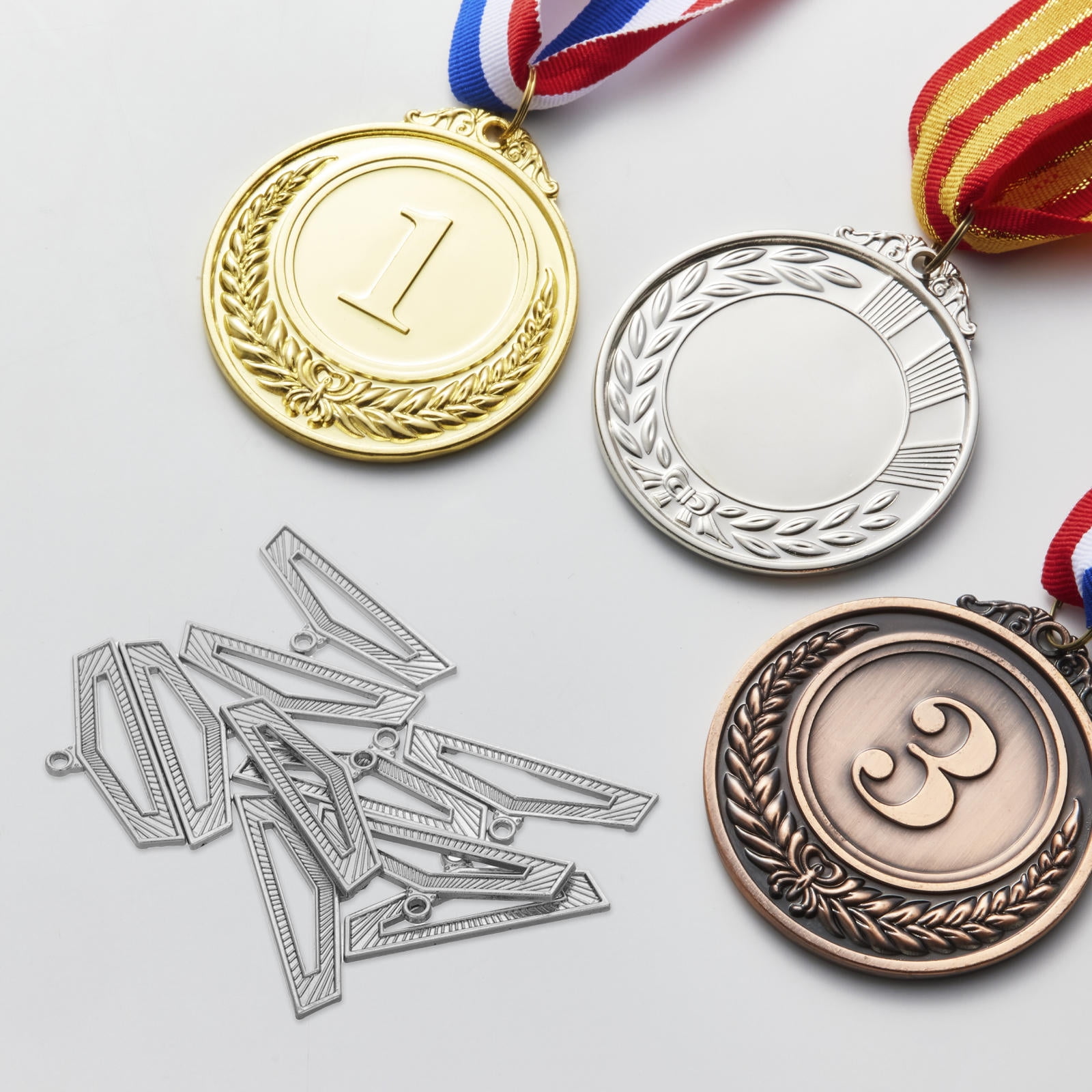 HEMOTON 10pcs Metal Flat Rectangle Rings Buckle For Medal Display And ...