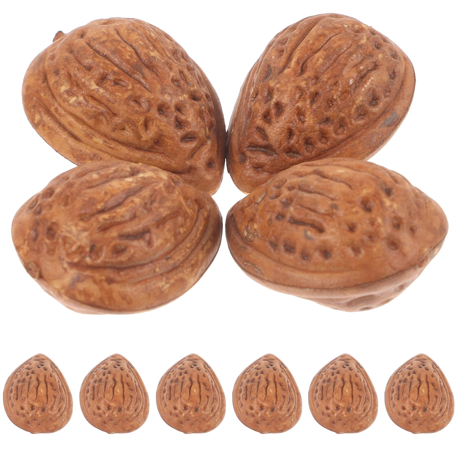 HEMOTON 10pcs Realistic Almonds Decors Artificial Almonds Fake Nuts ...