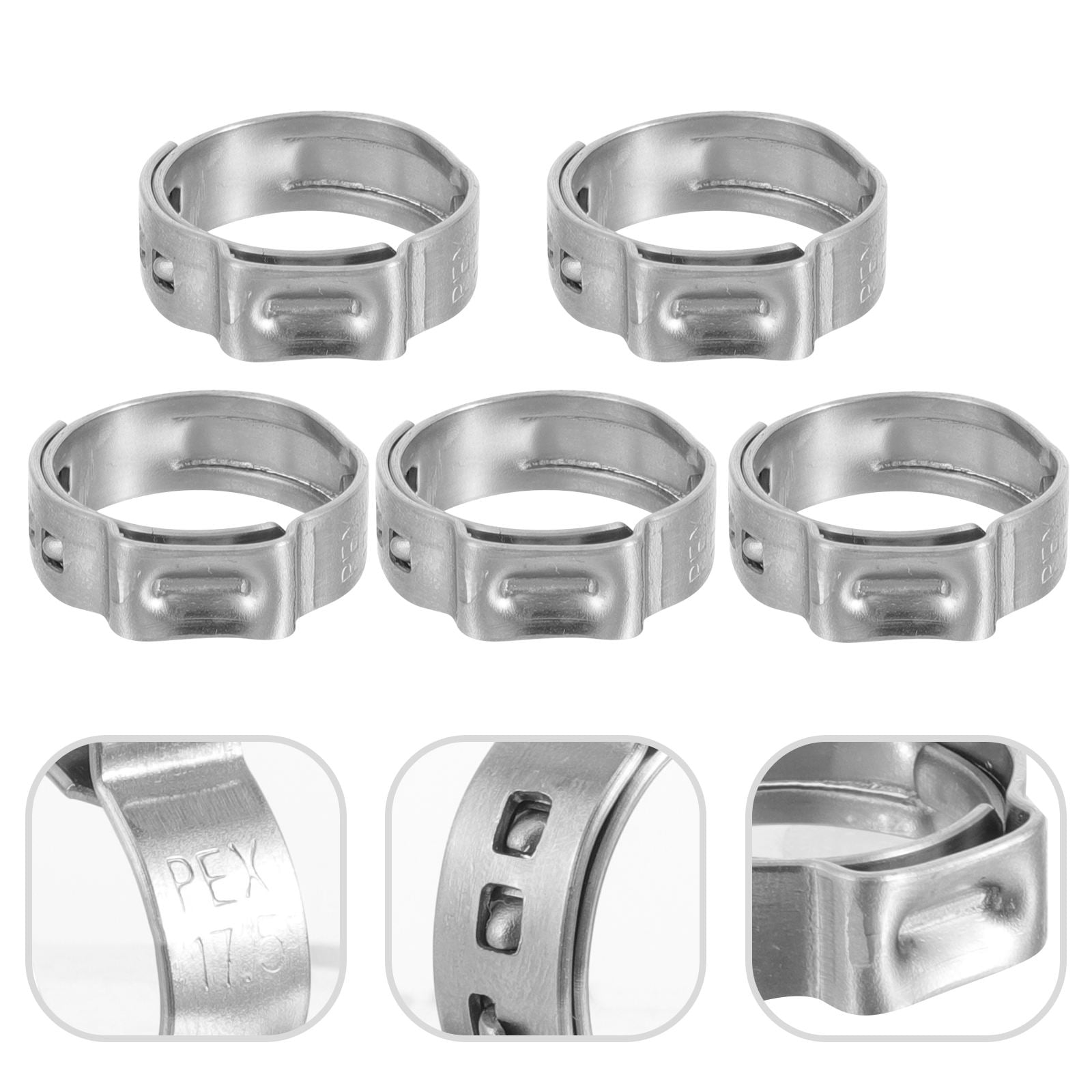 HEMOTON 10pcs Stainless Steel Worm Drive Hose Clamps for Pipe 1/2 Inch ...