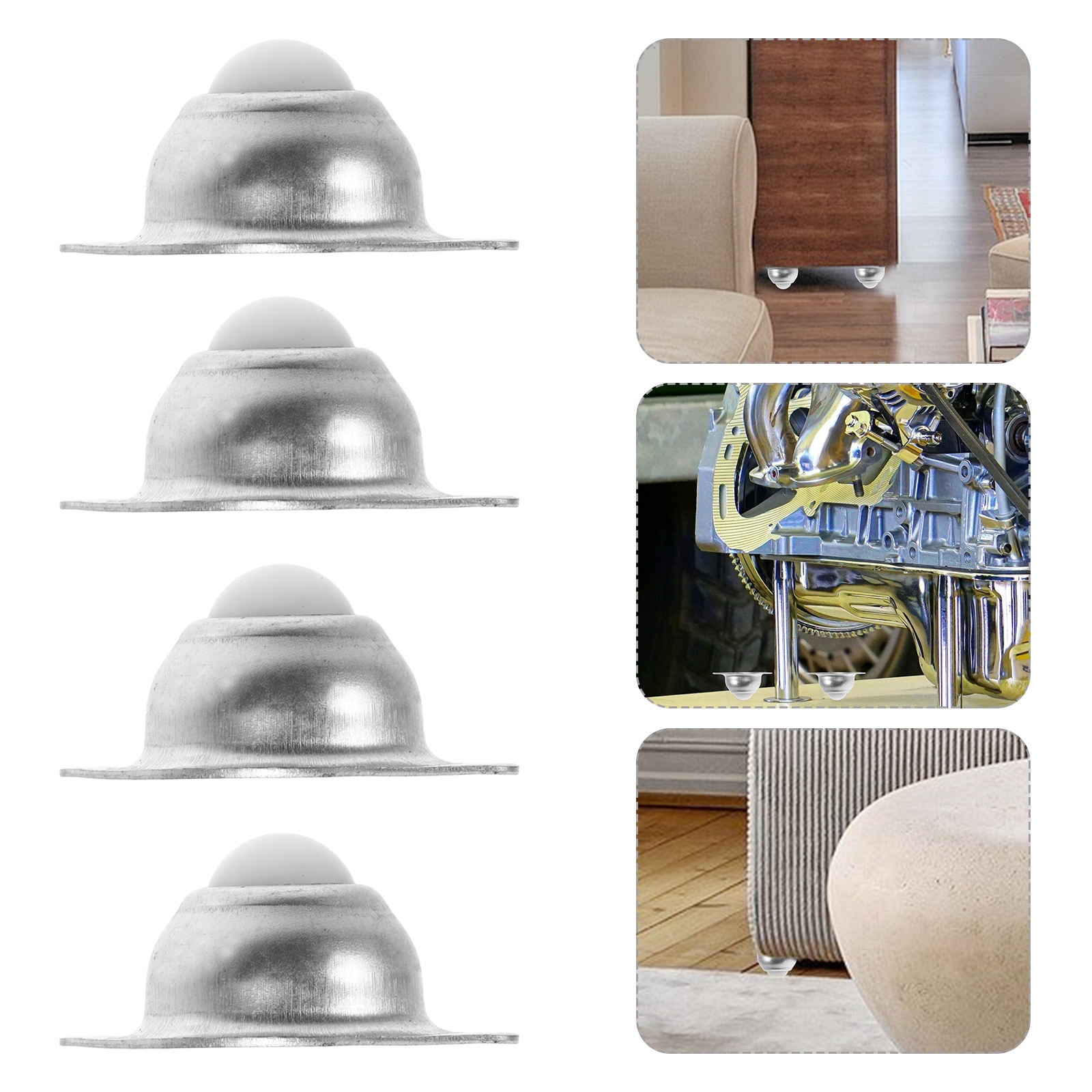 HEMOTON 10pcs Universal Rotation Ball Casters Carbon Steel Ball ...