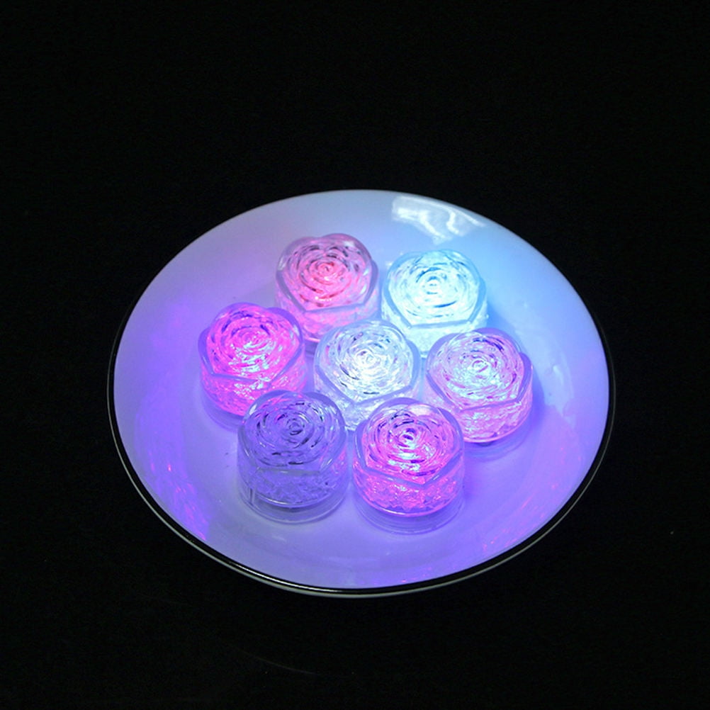 HEMOTON 12 PCS Flashing Neon Ice Cube Lamp Illuminating Decorations LED ...