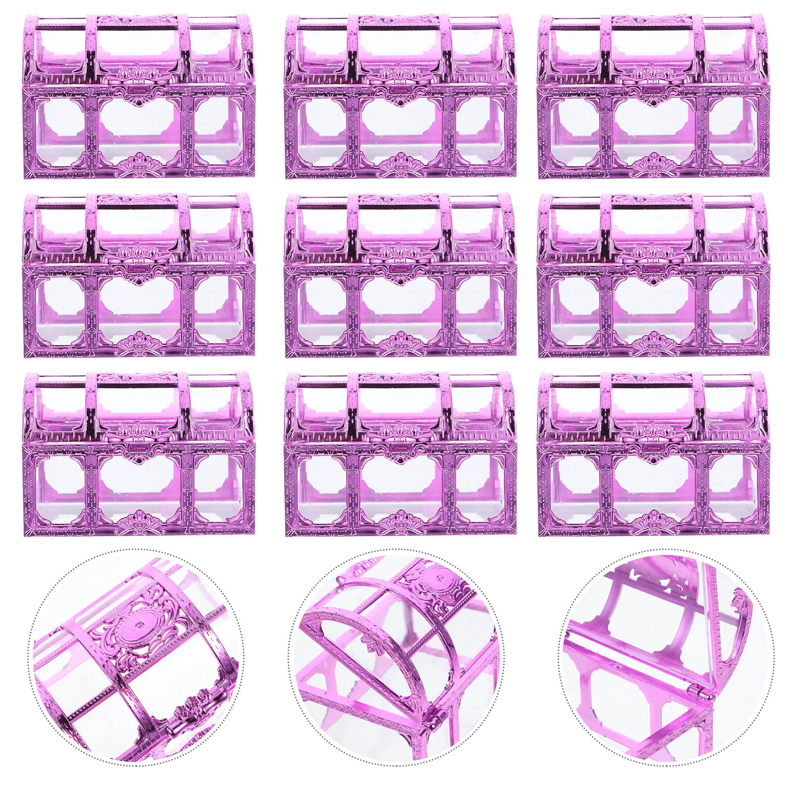 HEMOTON 12 Pcs Candy Box Clear Kids Wedding Gift Boxes Bridesmaid ...