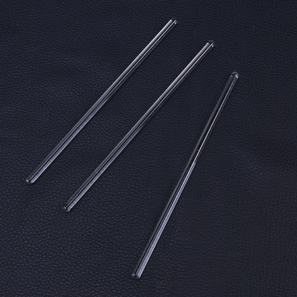 HEMOTON 12 Pcs Glass Rod Stirring Small Stick Mixer Beverages Drinks ...