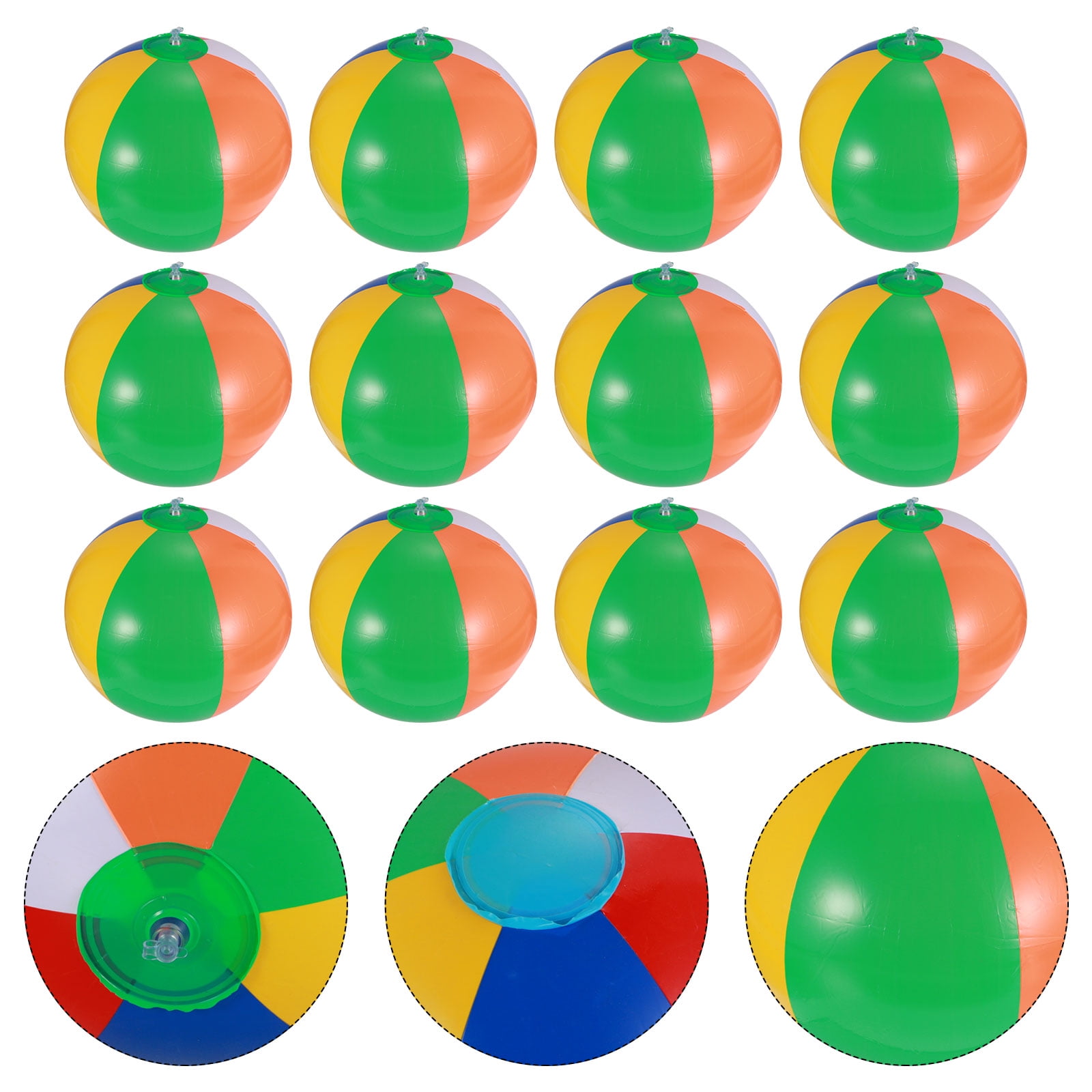HEMOTON 12 Pcs Huge Oversized Inflatable Beach Ball Soft Beach Balls ...
