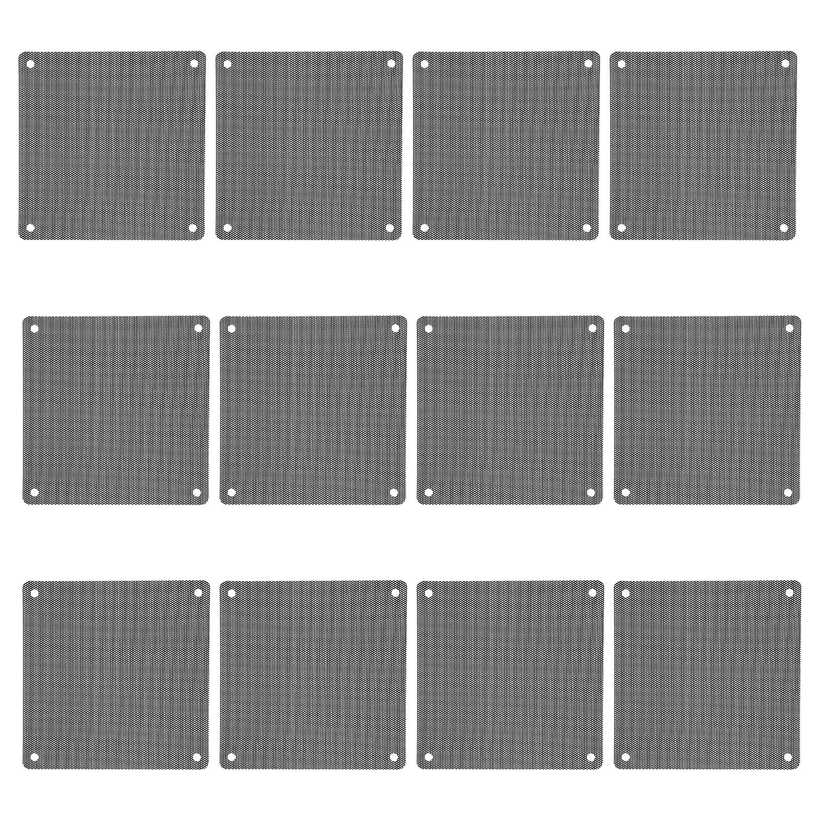 HEMOTON 12 Pcs Mesh Dust Net PC Fan Dust Filter 12X12cm Black - Walmart.com