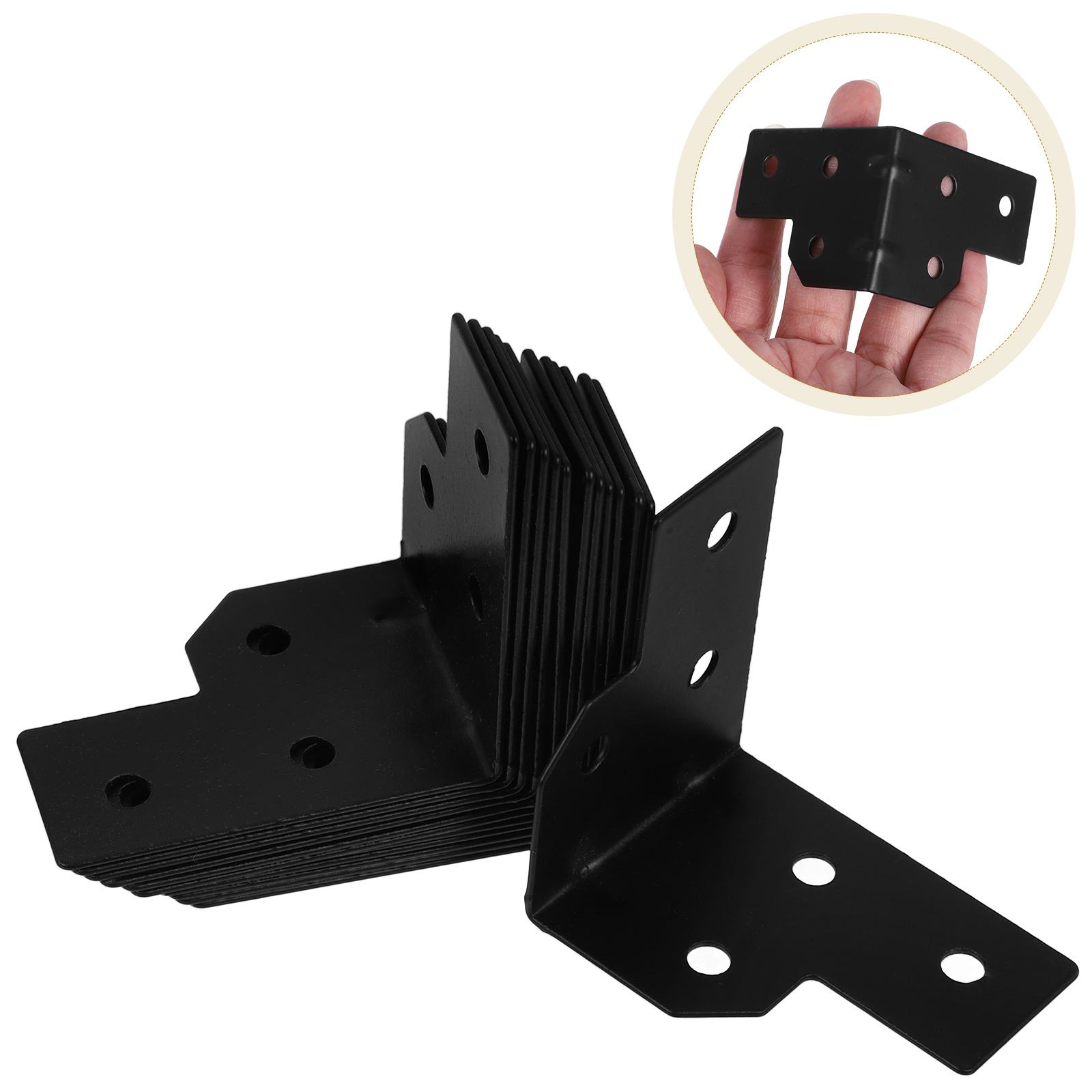 HEMOTON 12 Pcs Triangle Corner Protector Dust Corners for Stairs Black ...