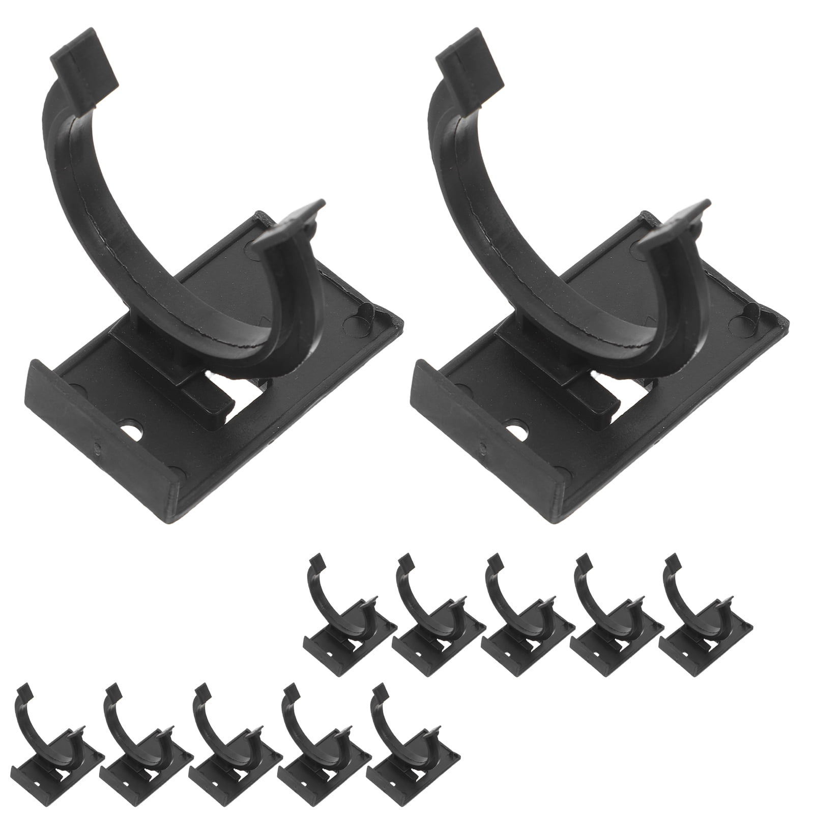 SOPOTUTU 12Sets Durable Plastic Cabinet Toe Kick Clips Black Quick ...