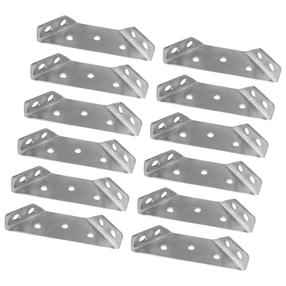 HEMOTON 12 Sets Corner Connector Stainless Steel Corner Brace Corner ...
