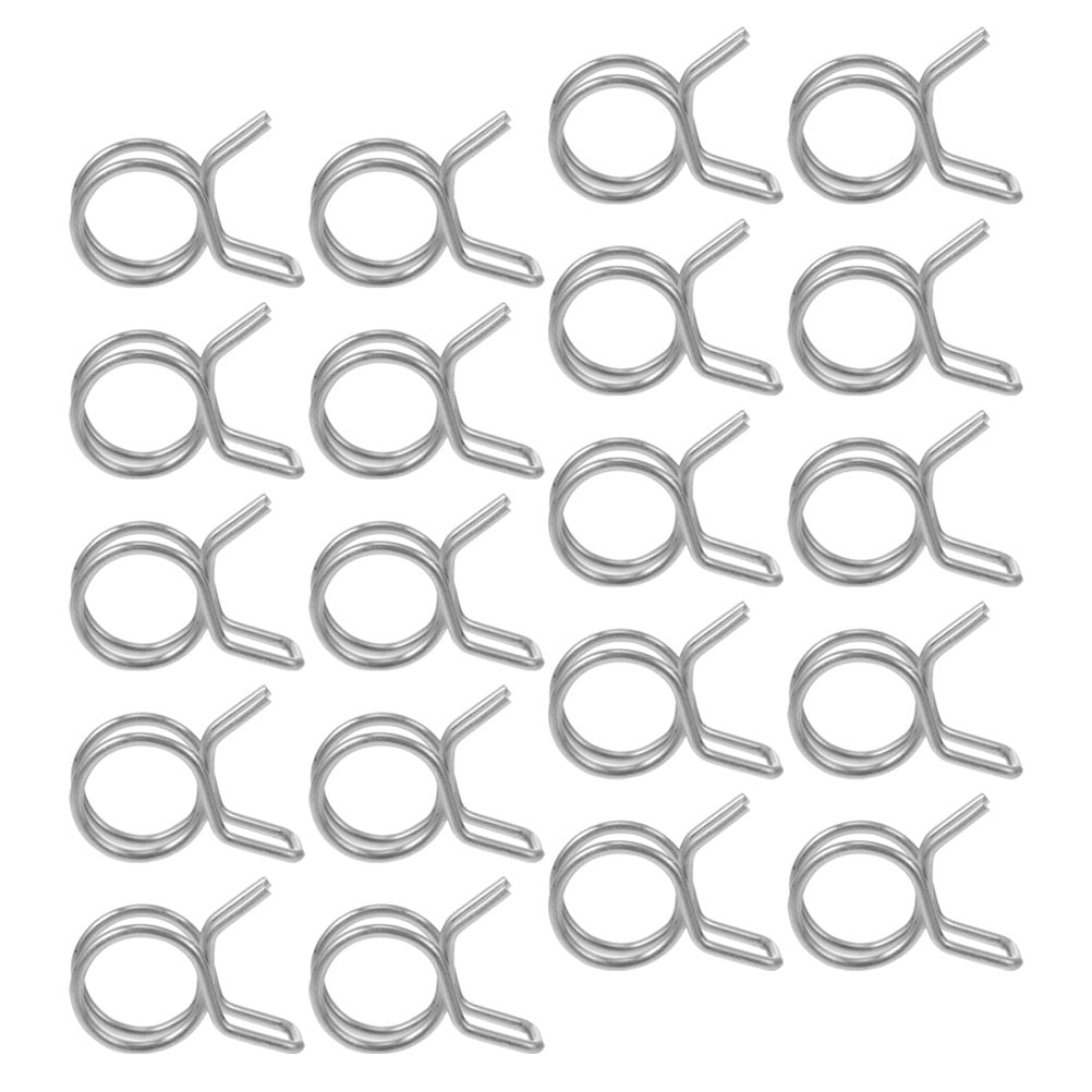 HEMOTON 120 Pcs Stainless Steel Spring Clip Easy to Store Hose Clamps ...