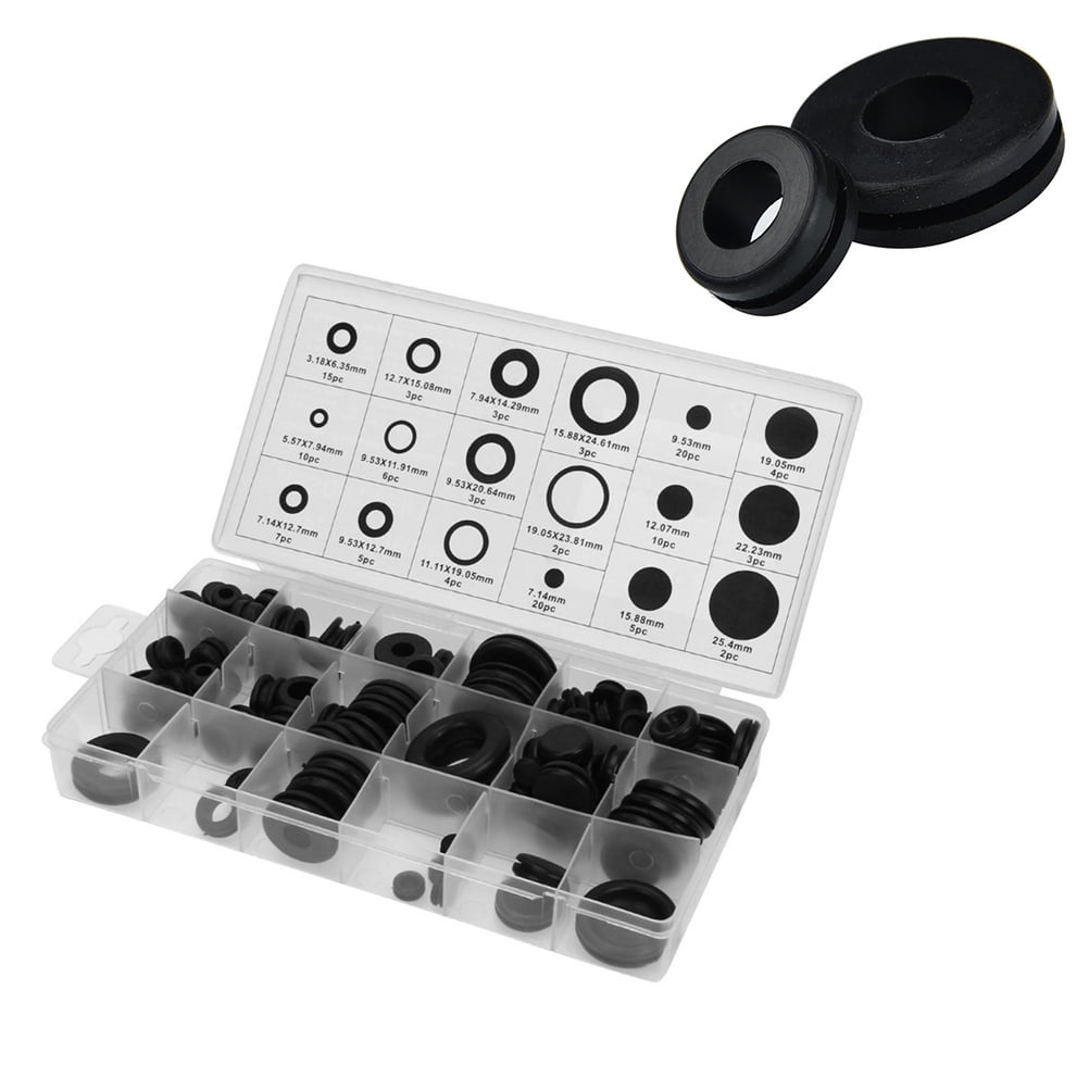 HEMOTON 125-Piece Universal Rubber Gasket Set for Automotive, Marine ...