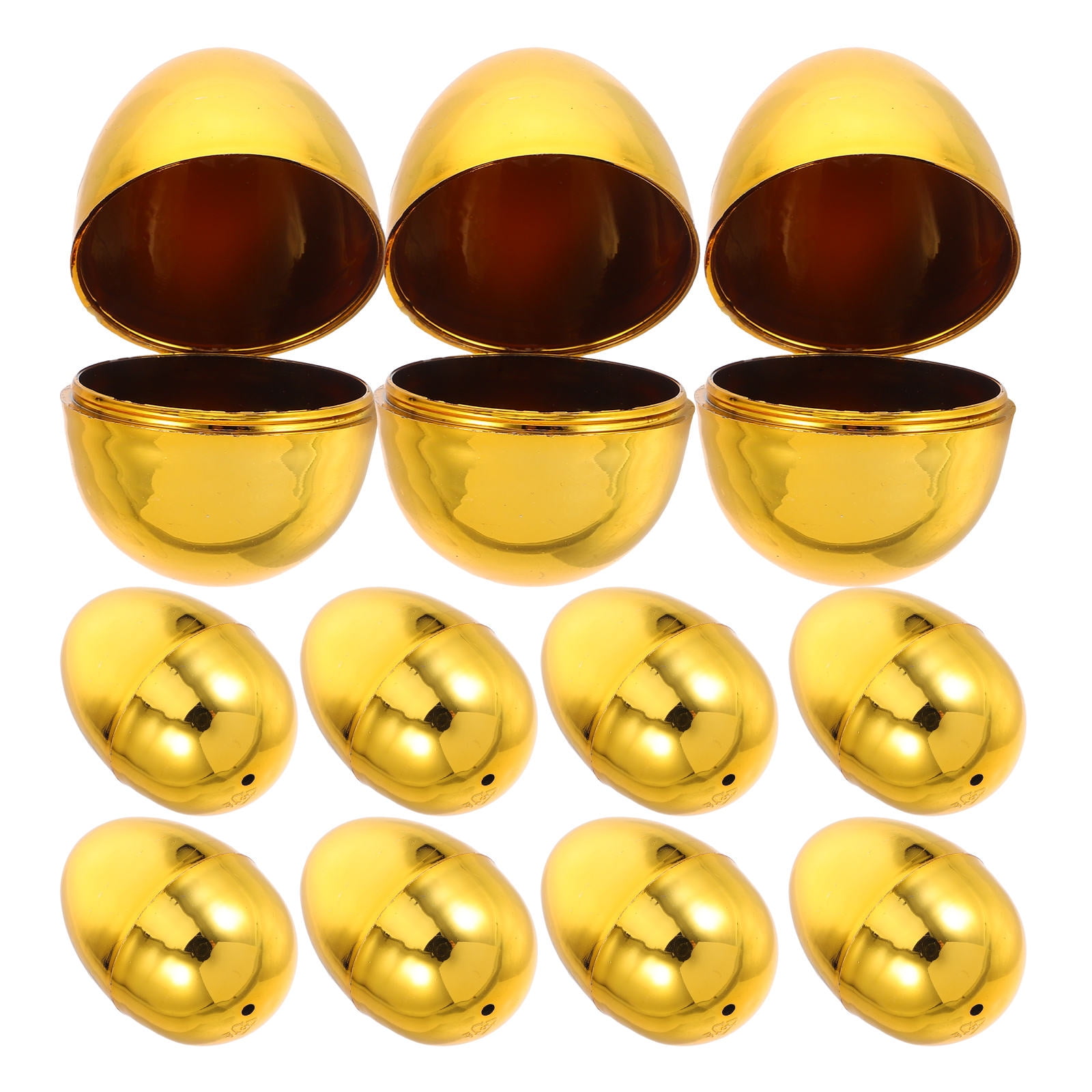 HEMOTON 12Pcs DIY Plastic Fillable Easter Eggs Reusable Plastic Egg Box ...