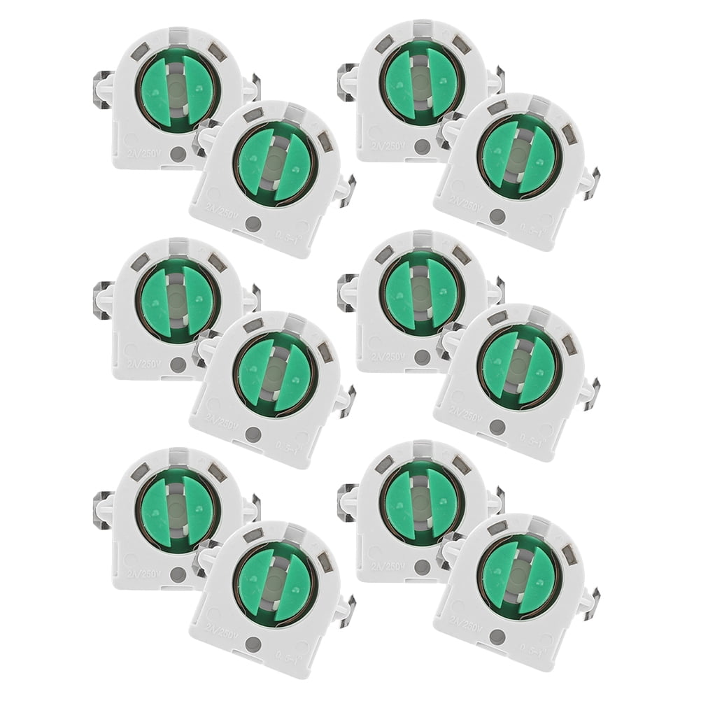 HEMOTON 12pcs T8 Fluorescent Light Bulb Socket Light Holder For Secure ...
