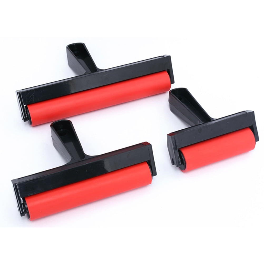 SOPOTUTU Ink Print Cylinder Red Plastic 1Pcs Painting Roller for Prints ...