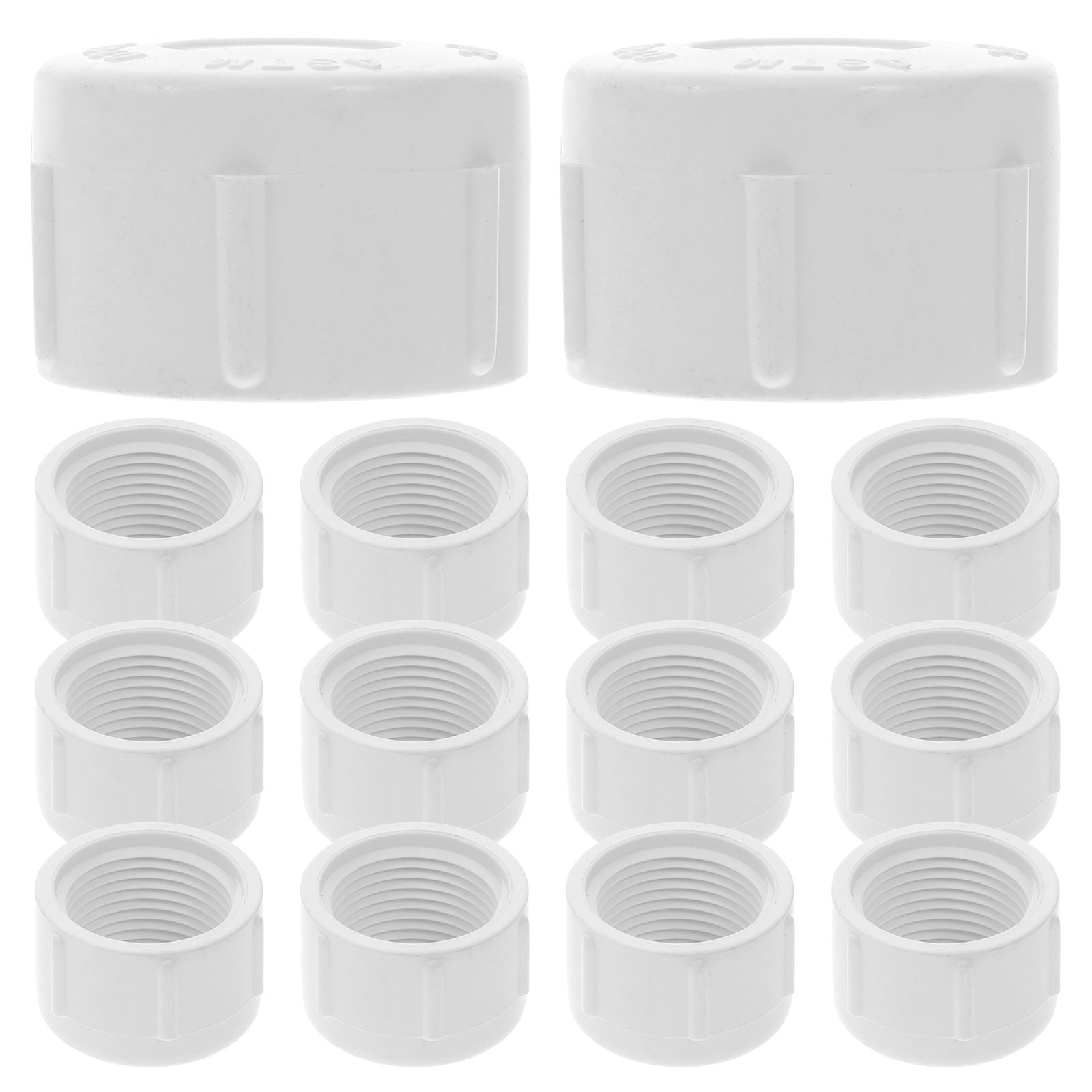 HEMOTON 15Pcs Threaded Pvc Pipe Caps Female Sprinkler Cap Plug Adapter PVC Pipe Fittings ...