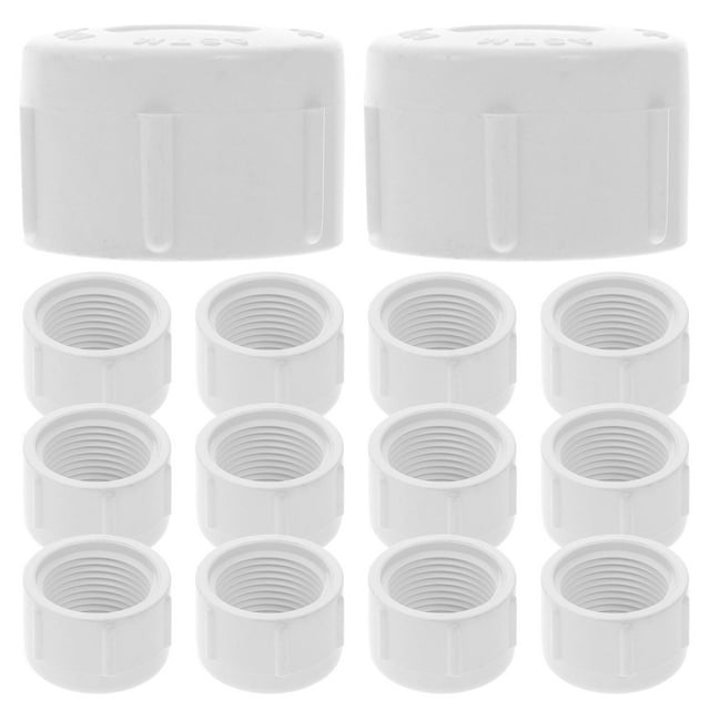 HEMOTON 15Pcs Threaded Pvc Pipe Caps Female Sprinkler Cap Plug Adapter ...