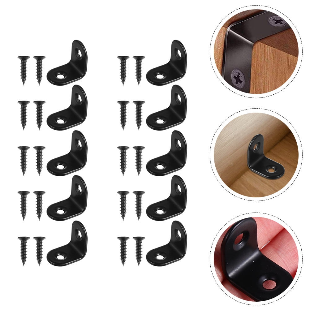 HEMOTON 18 Sets Corner Brace Corner Bracket Right Angle Bracket with ...