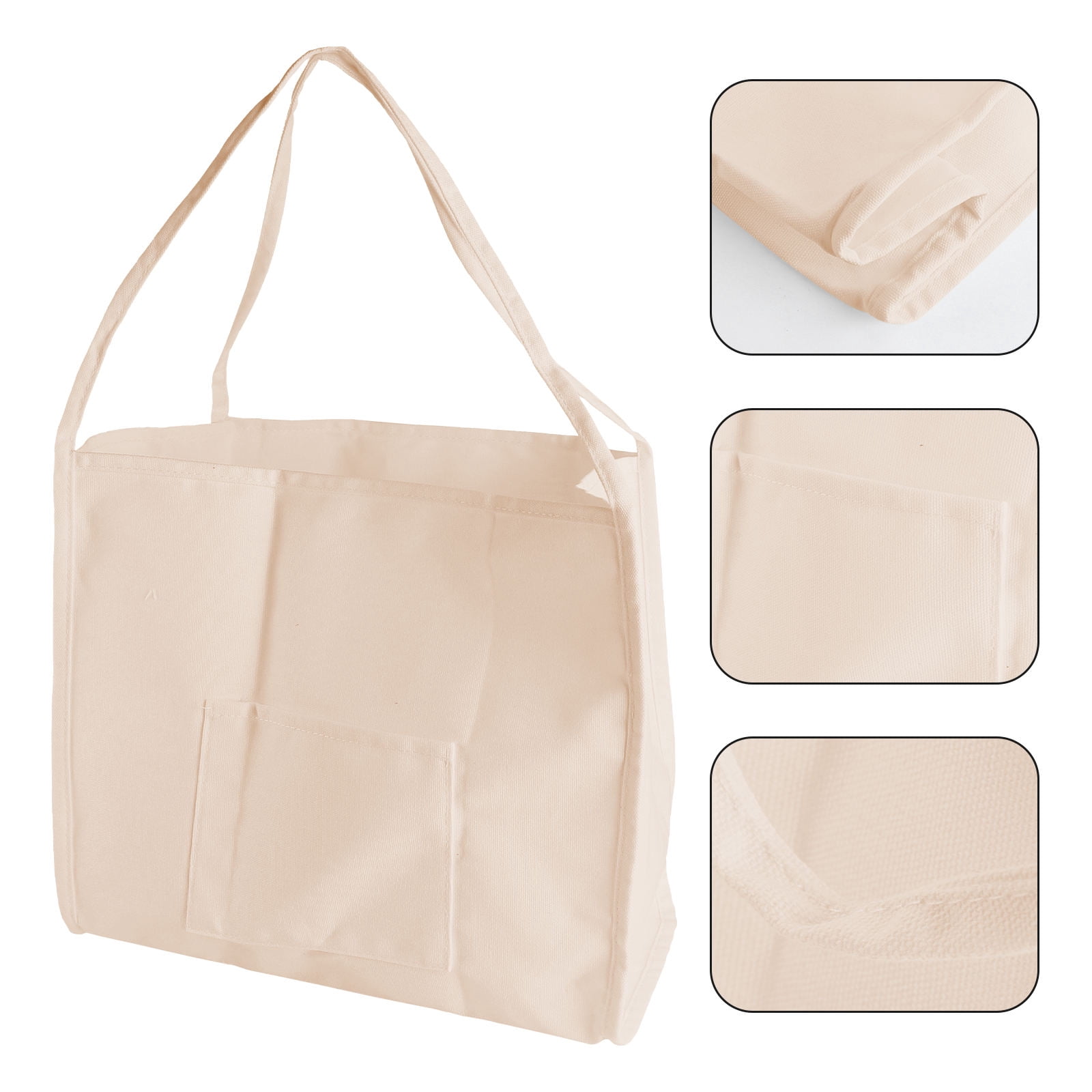 HEMOTON 1Pcs Durable Corduroy Bag Beige Color Square Shape for Travel ...
