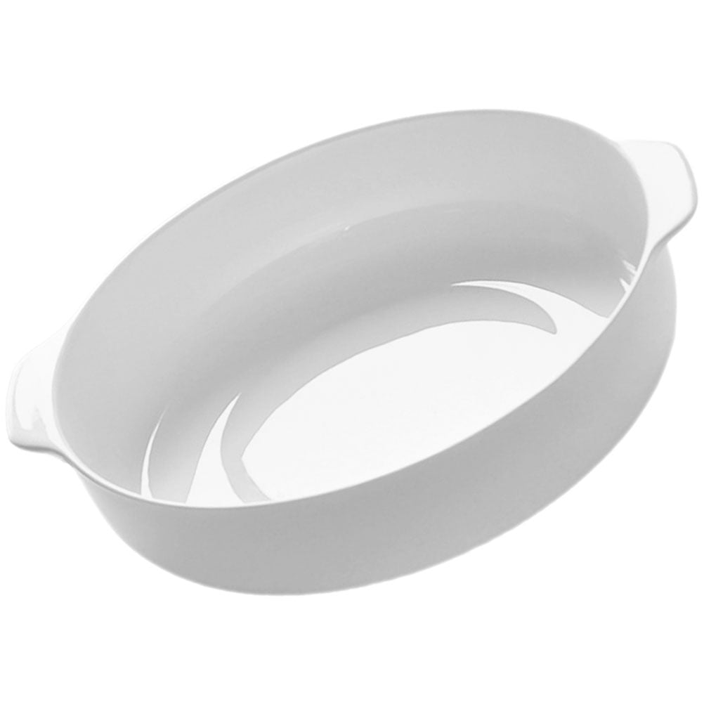 SOPOTUTU White Ceramic Round Baking Dish with Handles Home Use 1Set ...