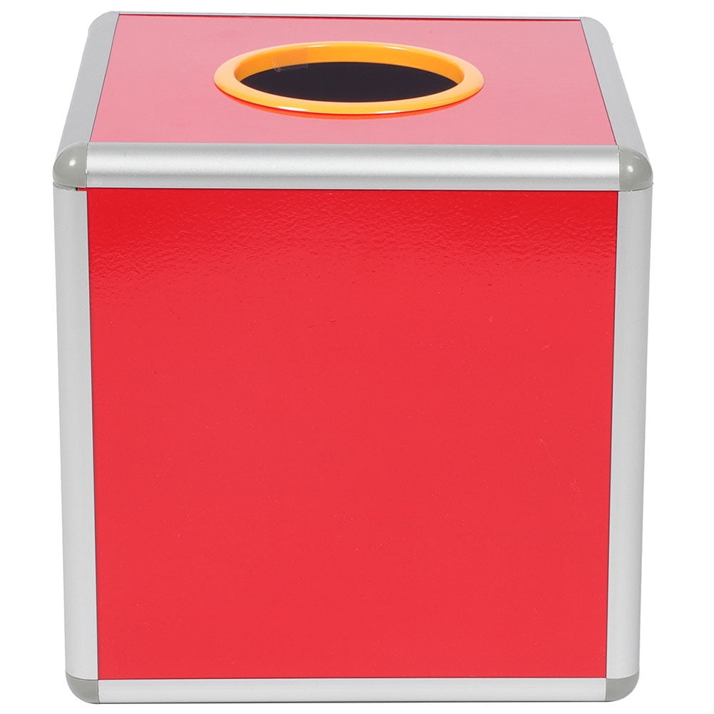 SOPOTUTU Red Raffle Ticket Box Multi Purpose Donation Case Secure ...