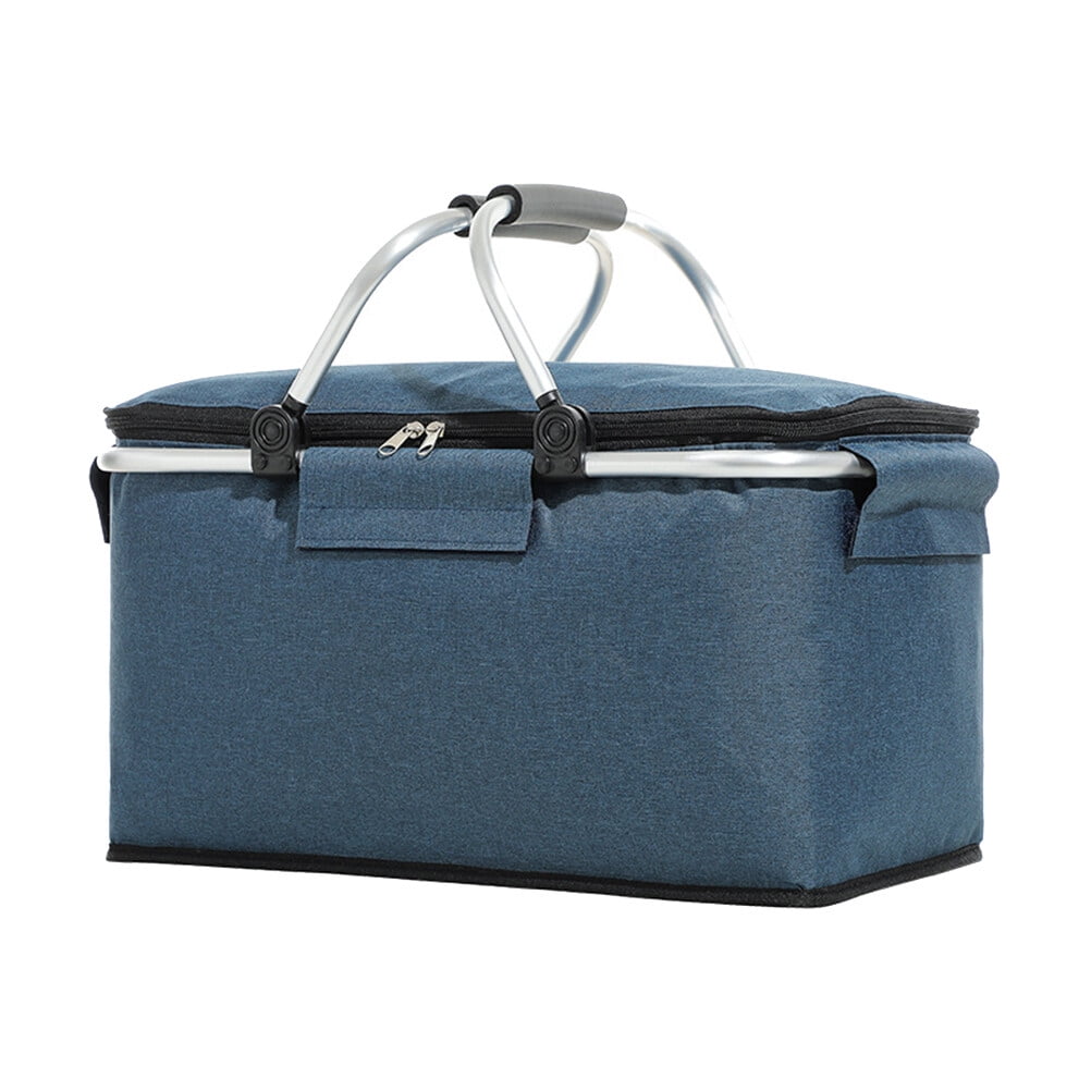 HEMOTON 1Set Dark Blue Insulated Picnic Basket for General Users Cooler ...