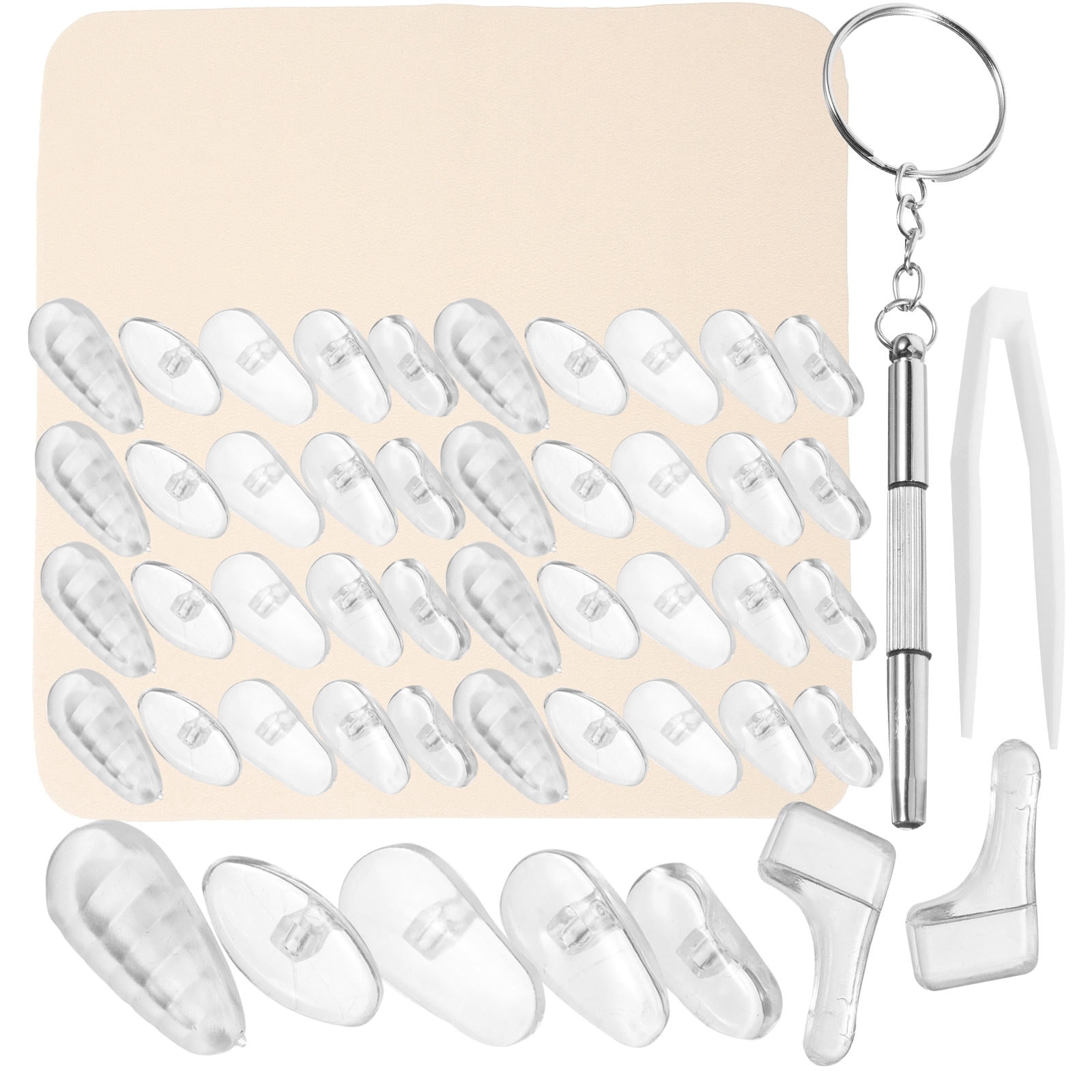 HEMOTON 1Set Nose Pads For Glasses Metal Silicone Plastic Leaf Shaped ...