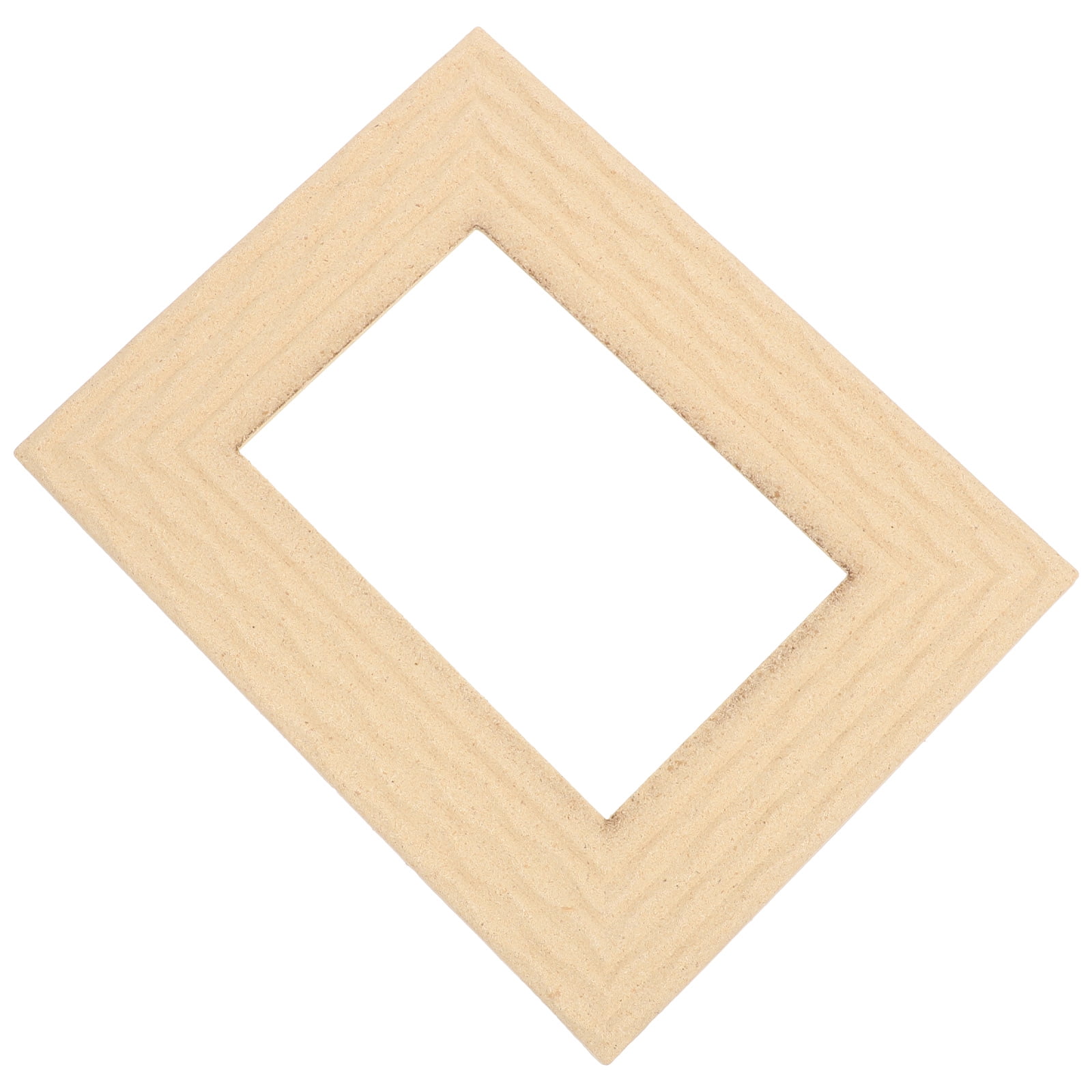 HEMOTON 1Set Unfinished Wood Photo Frames in Rectangular Shape for Home ...