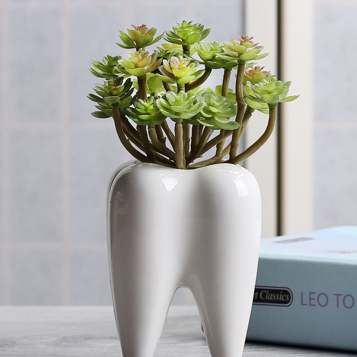 HEMOTON 1pc Ceramic Flower Pot Succulent Pot Plants Succulent Potted ...